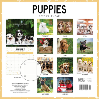2026 Puppies Calendar - isubscribe.com.au