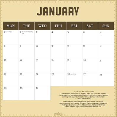 2024 Bali Calendar - isubscribe.com.au