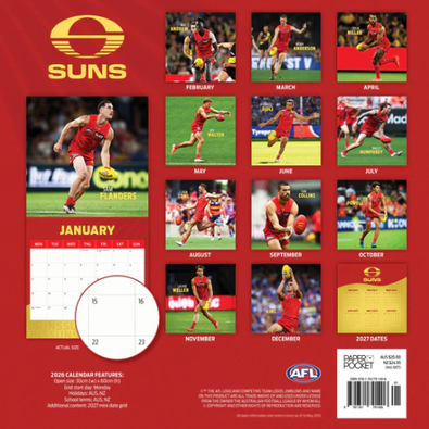 2026 AFL Gold Coast Suns Calendar - isubscribe.com.au