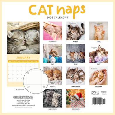 2026 Cat Naps Calendar - isubscribe.com.au