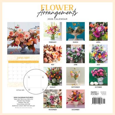 2026 Flower Arrangements Calendar - isubscribe.com.au