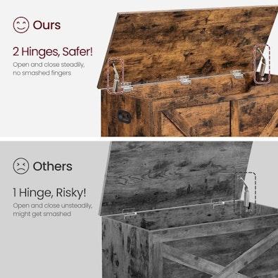 Rustic Toy Chest With Safety Hinges & Bench - isubscribe