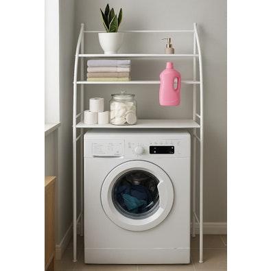 3-Tier White Over Washing Machine Storage Rack - isubscribe