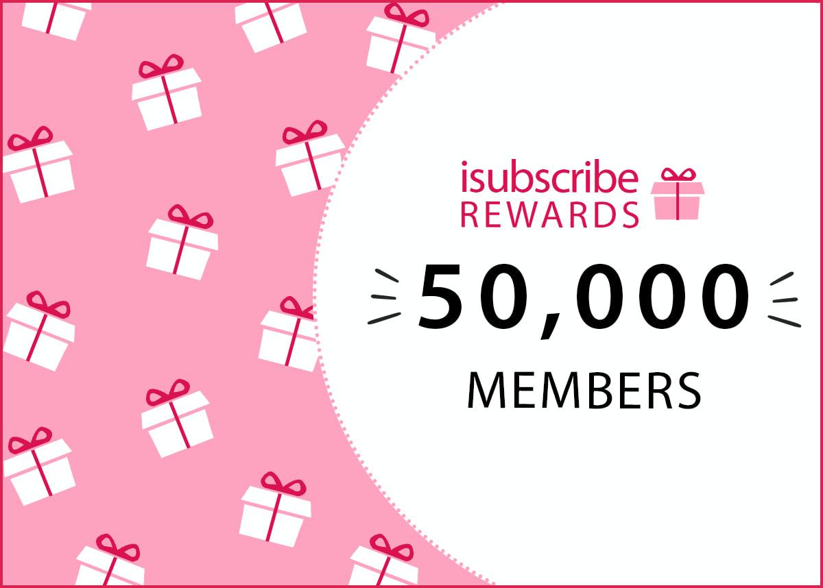 isubscribe REWARDS hits 50,000 members